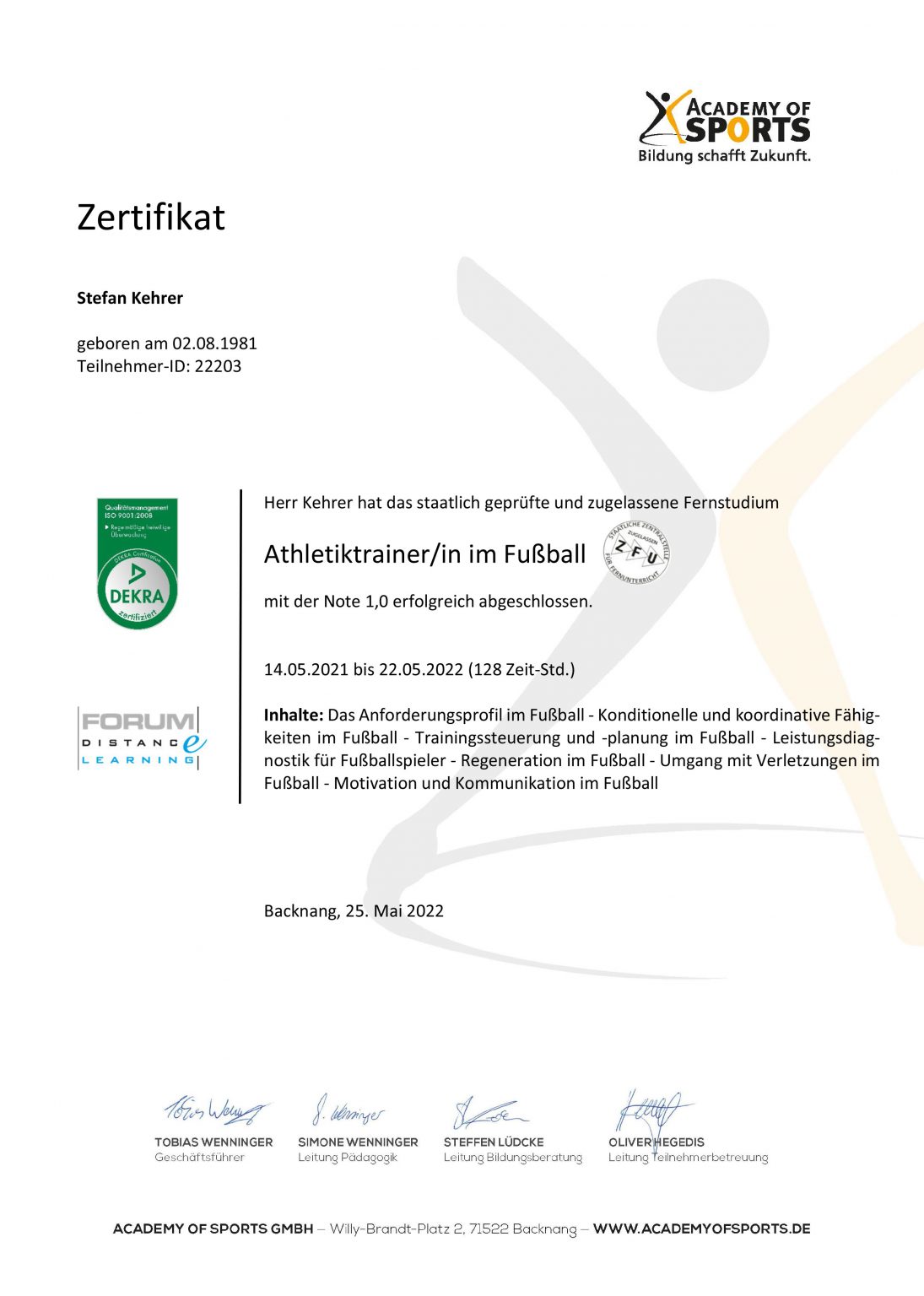 ⚽️ Fußball Personal Trainer | Individualtraining mit Privattrainer